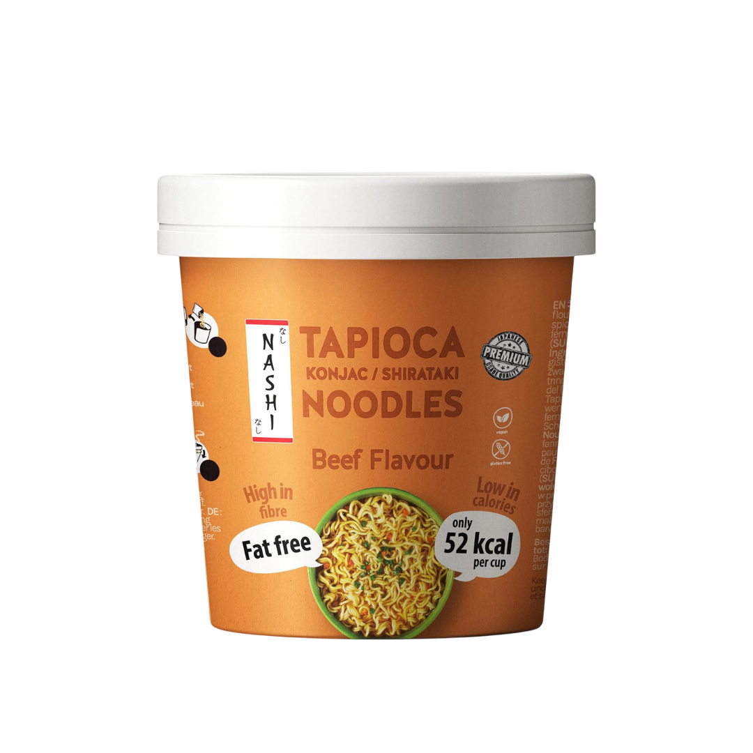 Nashi Tapioca Konjac Shirataki Pot Noodles- Beef Flavour – NASHI
